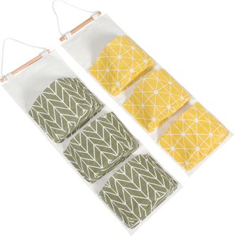 Valiclud DIYEAH 2 St&uuml;ck H&auml;ngende Wandtasche mit DREI F&auml;chern Multifunktionaler Organizer f&uuml;r Schlafzimmer Bad B&uuml;ro Robuste Aufbewahrungstasche Platzsparend und