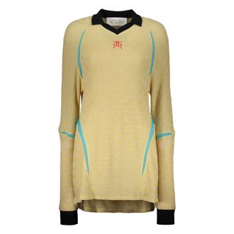 Paolina Russo V-Ausschnitt Strick T-Shirt - - Knitwear - Damen - Gelb - L
