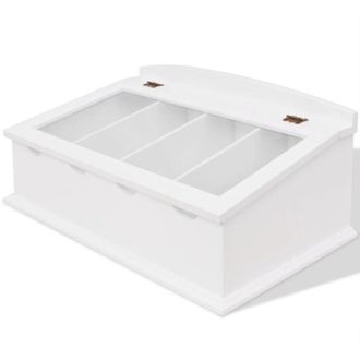vidaXL Range couverts en style baroque pfdm Blanc