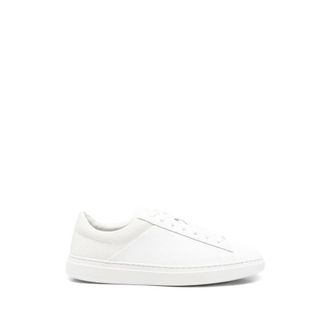 HUGO BOSS Homme, Chaussures, Blanc, Taille: 45 EU Baskets basses &agrave; effets tress&eacute;s et grain&eacute;s
