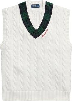 Polo Ralph Lauren Pull sans manches en maille de coton