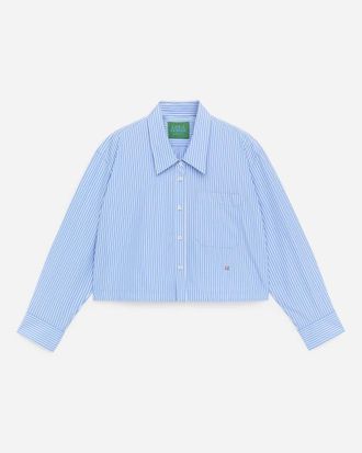 Arket Und Laila Gohar Cropped-Hemd -Blau