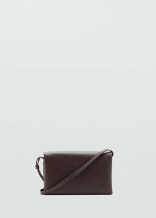 Mango Petit sac bandouli&egrave;re chocolat - Femme - Taille unique - MANGO