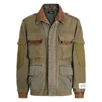 Dolce & Gabbana Homme, Vestes, Brun, Taille: L Veste en coton et peau dagneau