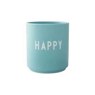 DESIGN LETTERS Lieblingsbecher Aqua HAPPY Tasse | Weihnachten, Weihnachtsdeko, Weihnachtsgeschenke für Frauen, Männer | Kaffeetassen Weihnachtsgeschenke Kleinigkeite