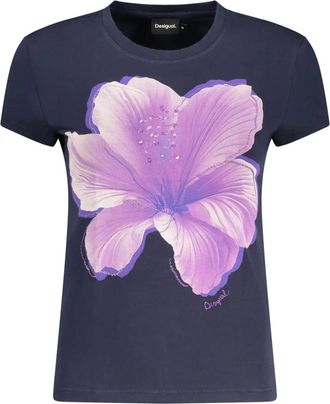 Desigual T-shirt Yokohama - Femme - Tops - Bleu - Taille: 36 FR