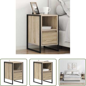 vidaXL Holz Nachttisch - Nachttisch Sonoma 39,5 x 30 x 50 cm Holzwerkstoff