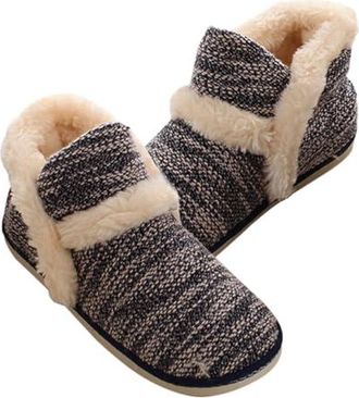 BESPORTBLE ifundom Pantoufles DInt&eacute;rieur en Peluche &Eacute;paisses Homme Taille 42-43 Noir Pantoufles DAutomne-Hiver Chauds et Antid&eacute;rapants Semelle R&eacute;sistante &agrave; LUsur