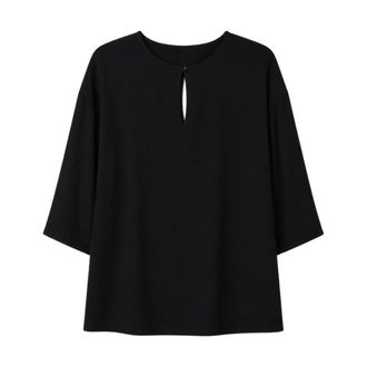 Max Mara Damen, Blusen & Hemden, Schwarzk, LGr&ouml;&szlig;e