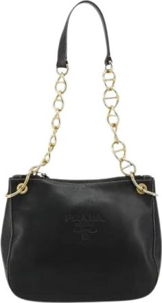 Prada Sac bandouli&egrave;re en cuir Pre-owned - Femme - Pre-owned - Noir - Taille: ONE Size
