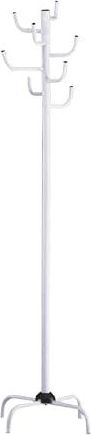 Haku Möbel Garderobenständer weiß, Metall - Maße: H 180 cm x Ø 37 cm, Style: Modern