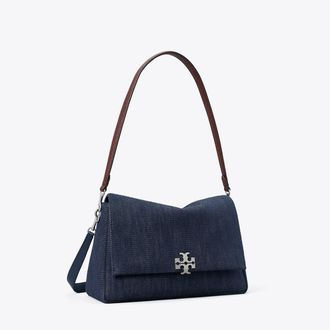 Tory Burch Charlie Denim Shoulder Bag