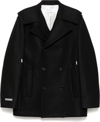 Off-white Jacke mit Logo - Schwarz