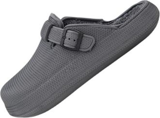 Beppi Sabots confort homme avec boucle r&eacute;glable Em EVA confortable avec doublure douce chaude antid&eacute;rapante travail et loisirs, gris, 45 EU