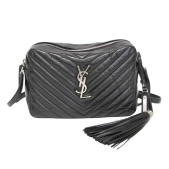 Saint Laurent Pre-owned Lou V-stitch Schultertasche - - Pre-owned - Damen - Schwarzk - ONE SIZE