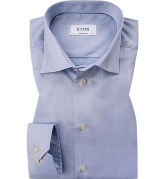 Eton Herren Hemd blau