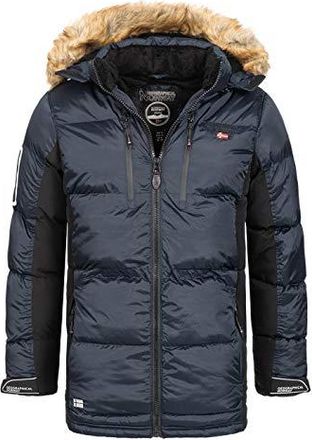 Geographical Norway Veste dhiver pour homme Parka Veste de randonnée à capuche H-261, bleu marine, XXXXXL