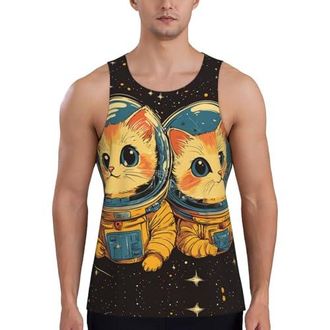 Generic D&eacute;bardeur respirant &agrave; s&eacute;chage rapide sans manches pour homme pour entra&icirc;nement &agrave; la plage S &agrave; 4XL, Chat mignon 15, 3XL