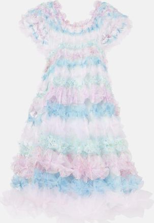 Susan Fang Midikleid Air-Flower aus Tüll