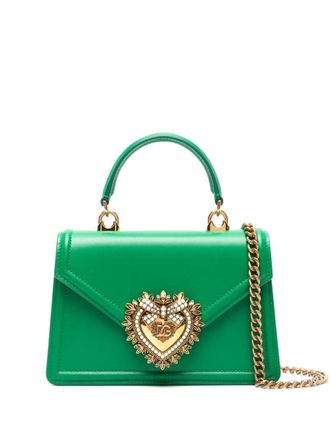 Dolce & Gabbana petit sac cabas Devotion - Vert