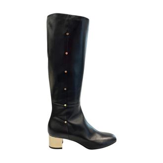 Borbonese Femme, Chaussures, Noir, Taille: 40 EU Bottines en cuir avec fermeture &eacute;clair lat&eacute;rale et talon bloc