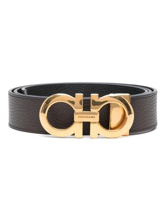 Ferragamo Wendbarer G&uuml;rtel mit Gancini-Schnalle - Schwarz