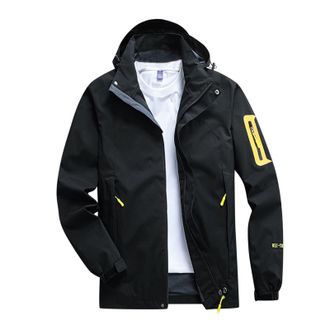 Generic Herren Regenjacke Atmungsaktiv f&uuml;r M&auml;nner Wetterfeste Hochwertige Allwetter Regenjacke Herren Wasserdicht Atmungsaktiv D&uuml;nne Leichte Jacke Kapuze Rege