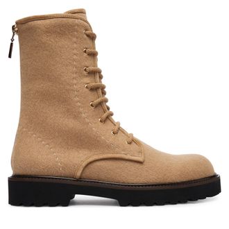 Max Mara Schn&uuml;rschuhe Max Mara Bakerzipwk 2524796012600 Beige