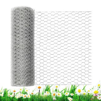 Generic Kaninchenzaun | Robustes verzinktes Metallnetz | H&uuml;hnerdraht Rolle f&uuml;r Gefl&uuml;gelzaun f&uuml;r Bastelprojekte, Haustiere, Tiere, H&uuml;hnerst&auml;lle, B&auml;ume, Enten, 