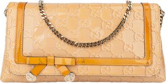Gucci Crossbody Bags - Gucci Patent Leather Heart Shoulder Flap Bag - Gr. unisize - in Orange - f&uuml;r Damen