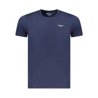 Pepe Jeans London Rundhals-T-Shirt Unifarben - - Tops - Herren - Blau - XL