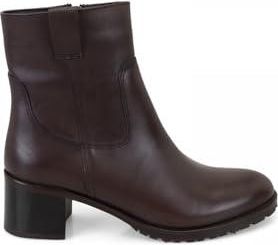 Desa Bottes de Neige en Cuir pour Femmes Talon Bloc de 5,5 cm, faciles &agrave; Enfiler, Respirantes | Brun - 40