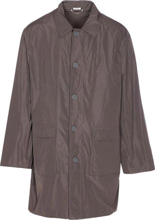 Thom Browne Manteau Court - Gris