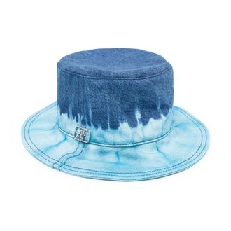 Alberta Ferretti Femme, Accessoires, Bleu, Taille: S Bucket Hat With Tie Dye Print
