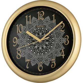 Seiko Clock Wanduhr Gold-schwarz