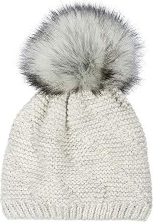 styleBREAKER Bobble Cap Unicolore Unisexe en Bonneterie Fine avec Doublure Polaire, Bobble Cap en Fourrure dhiver 04024175, Couleur:Gris Clair