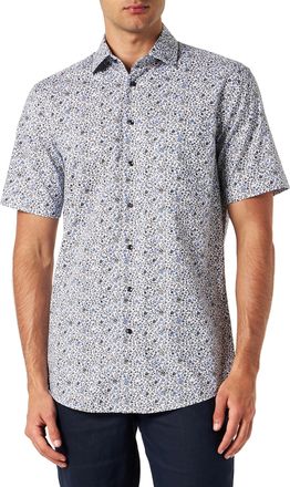 Seidensticker Mens Regular Fit Kurzarm Hemd Shirt, Gr&uuml;n, 38