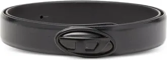 Diesel B-Dd Gürtel mit Logo-Schnalle - Schwarz