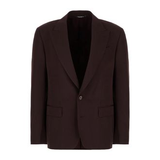 Dolce & Gabbana Sicilia Light Einreiher-Jacke - - Jackets - Herren - Braun - M