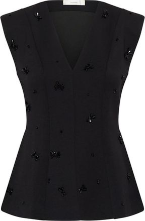 Inwear Pailletten-Top ohne &Auml;rmel - - Tops - Damen - Schwarzk - 2XL