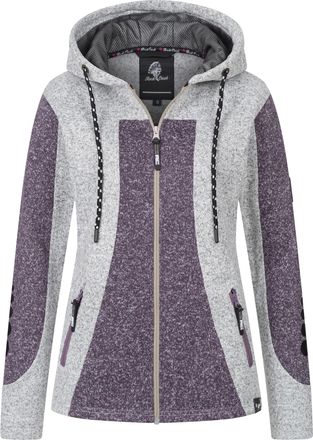 Rock Creek Damen Jacke Fleecejacke &Uuml;bergangsjacke Windbreaker Fleece Jacken Outdoorjacke Stehkragen Damenjacke Melange Fleecejacke Sweatjacke Pullover D-504 Viol