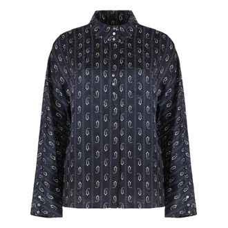 Tory Burch Jacquard Bluse - - Blouses & Shirts - Damen - Blau - M