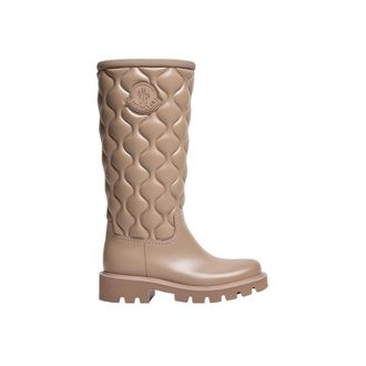 Moncler Moncler Kickstream High Rain Boots, Women, Beige, Size: 36