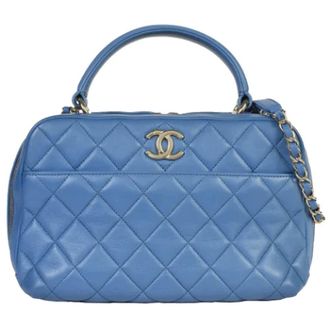 Chanel Pre-owned Vintage Suede Handbag - Femme - Pre-owned - Bleu - Taille: ONE Size