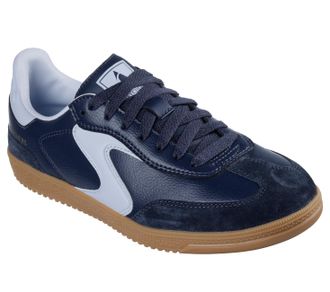 Skechers Easy Going Damen-Sneaker, sanfter Herbst, Navy / Hellblau, 9.5