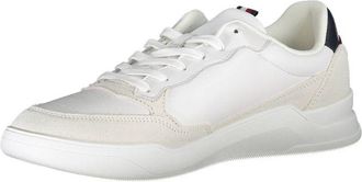 Tommy Hilfiger Leather and Recycled Polyester Sneaker - White