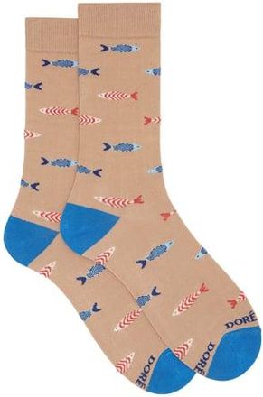 Dor&eacute; Dor&eacute; Chaussettes mi-hautes poissons en coton m&eacute;lang&eacute;
