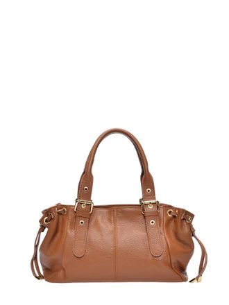 Anna Luchini Braun Rindsledertasche