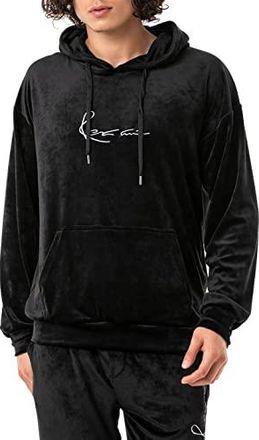 Red Bridge Red Bridge Pull à capuche en velours pour homme, Noir, XL