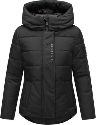 Marikoo Veste dhiver chaude matelassée pour femme en polyester recyclé avec bretelles de sac à dos intégrées avec Elira 16 XS-3XL, Noir, M